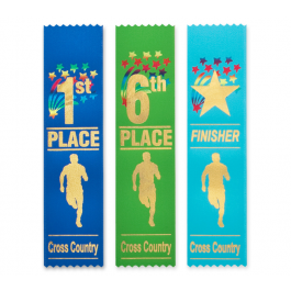 Cross Country Ribbons - Starburst - Flat | Ribbons Galore