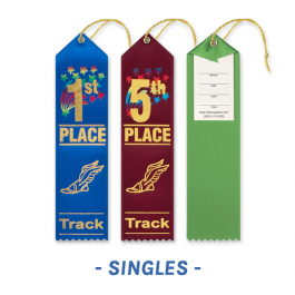 Singles - Track Ribbons - Starburst - Carded | Ribbons Galore